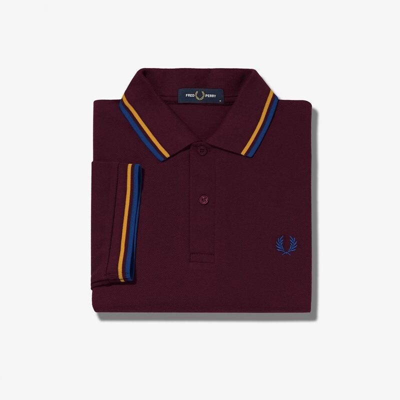 Authentic imported 23 Summer FRED PERRY men's POLO shirt FP wheat ear ...