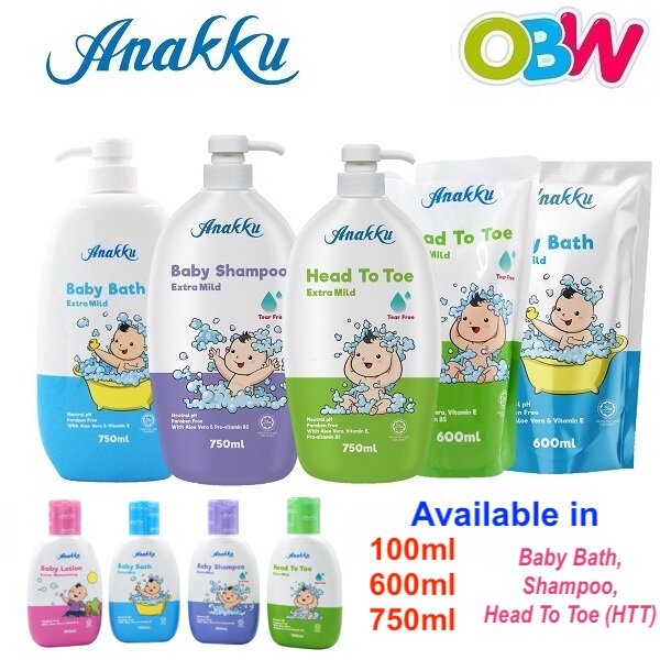 Anakku Baby Head to Toe / Baby Bath / Baby Shampoo (100ml / 600ml ...