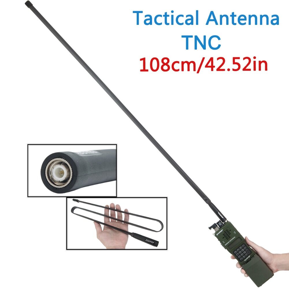 ABBREE TNC Connector VHF UHF Dual Band Foldable Tactical Antenna For ...