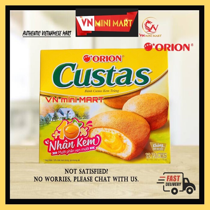 Banh Custas kem trung - Orion Premium Cup Cake 12 Packs- 282gr | Lazada