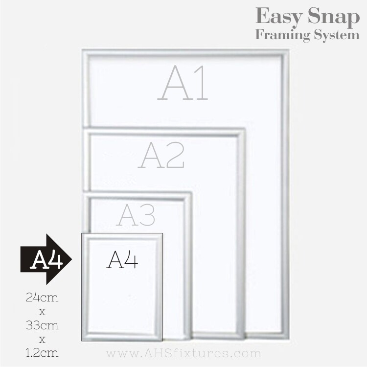 Ready Stock Aluminium Snap Poster Photo Frame Wall Mounted Picture ...