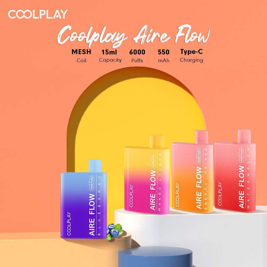 ORIGINAL COOLPLAY AIRE FLOW 6000PUFF DISPOSABLE RECHARGEABLE POD | Lazada