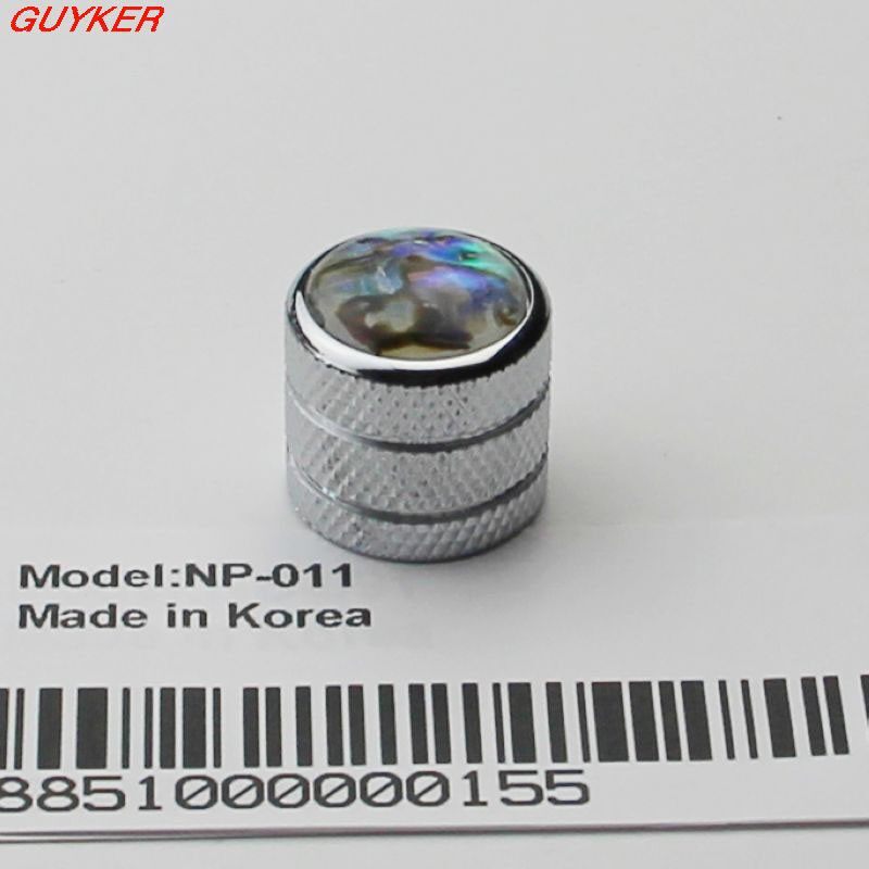 ABALONE PUSH-ON Guitar Knobs Coarse Knurl Electric Bass Potentiometer ...