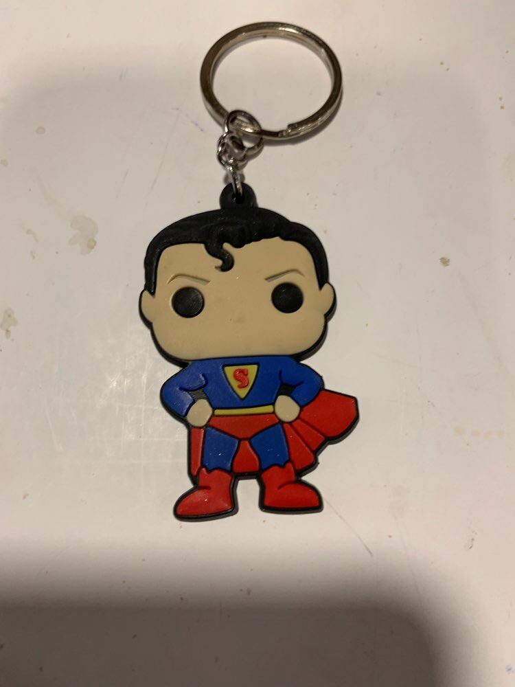 20pcs Justice League Keychain PVC Key Ring Kids Gift Key Chain Batman ...