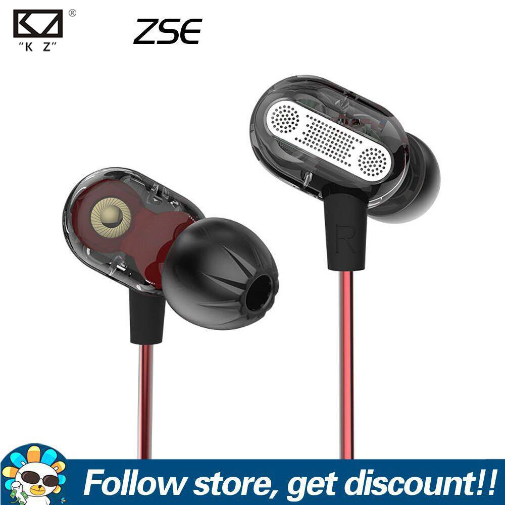 Tai Nghe Nhét Tai Lái Xe Kép Động KZ ZSE Tai Nghe Loa Siêu Trầm Bass Tai Nghe Thể Thao Chạy Bộ ...