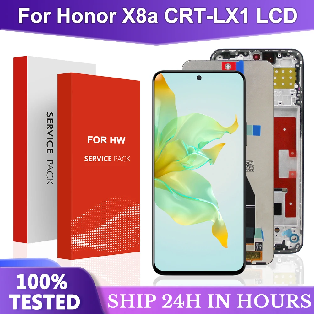 6.7 ''Super AMOLED cho Honor x8a LCD CRT-LX1 CRT-LX2 CRT-LX3 Hiển thị màn hình cảm ứng với khung ...