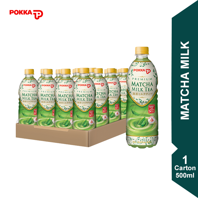 Pokka Premium Matcha Milk Tea 1 Carton (24 x 500ml) [KL & Selangor ...