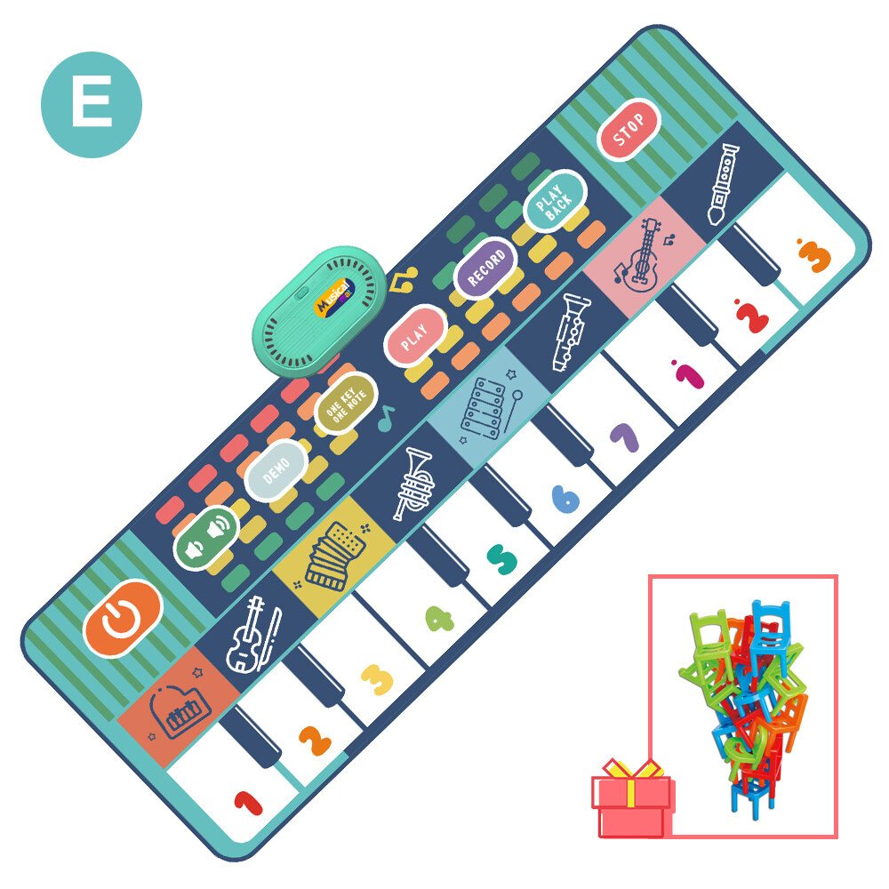 5 Styles Multifunction Musical Instruments Mat Baby Keyboard Piano ...