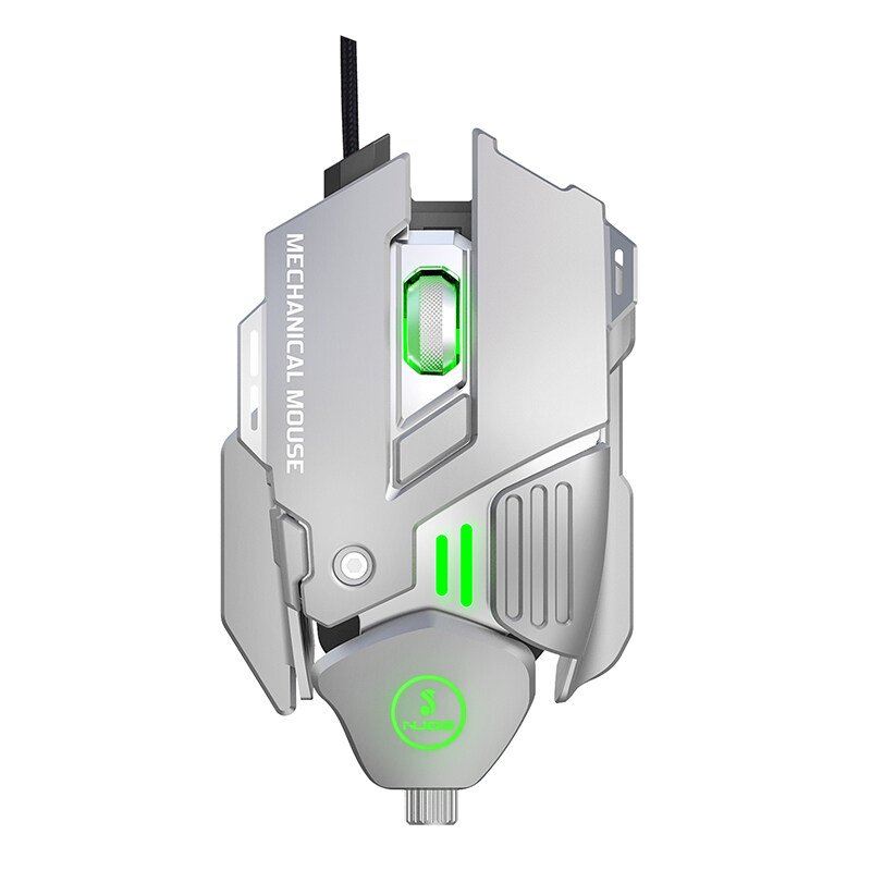 GM8 Wired Mechanical Mouse 7 Buttons Macro Setting 5600dpi RGB LED Backlight E-sport Gaming PC ...