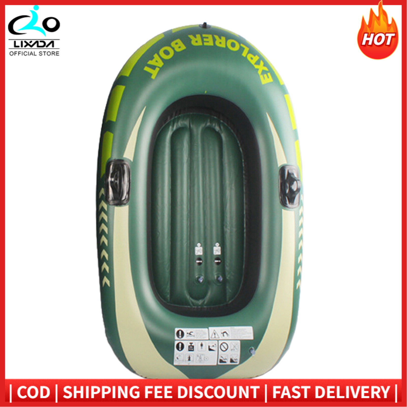 Inflatable Boat Fishing Boat for 1 Adult & 1 Child Summer Fun Boat ...