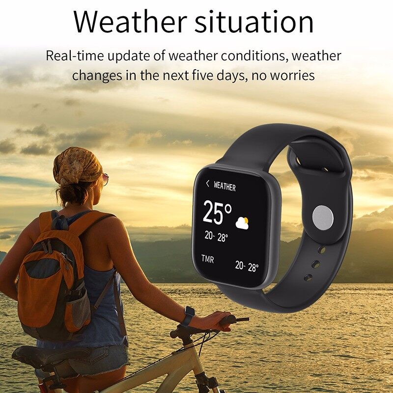 A-Mio I5 Smartwatch แตะหน้าจอเต็มนาฬิกาข้อมือฟิตเนส Ip68 สมาร์ทริสท์ ...