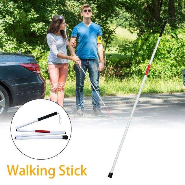 Folding Blind Guide Stick Visually Impaired Crutch Cane Blind Walking ...