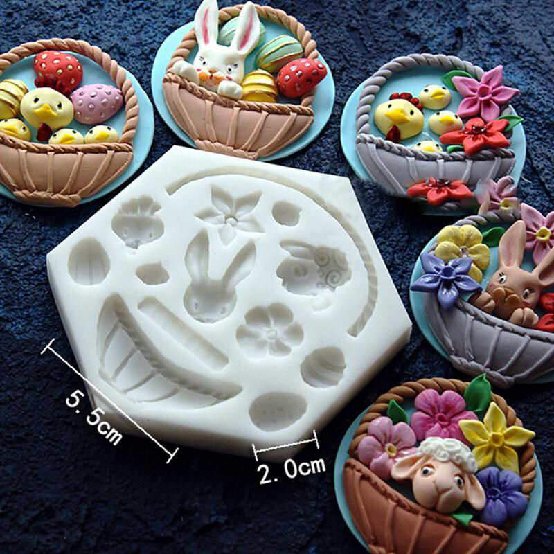 WUJI Easter Day Egg Shape Mold Rabbit Chocolate Candy Cake Decor ...