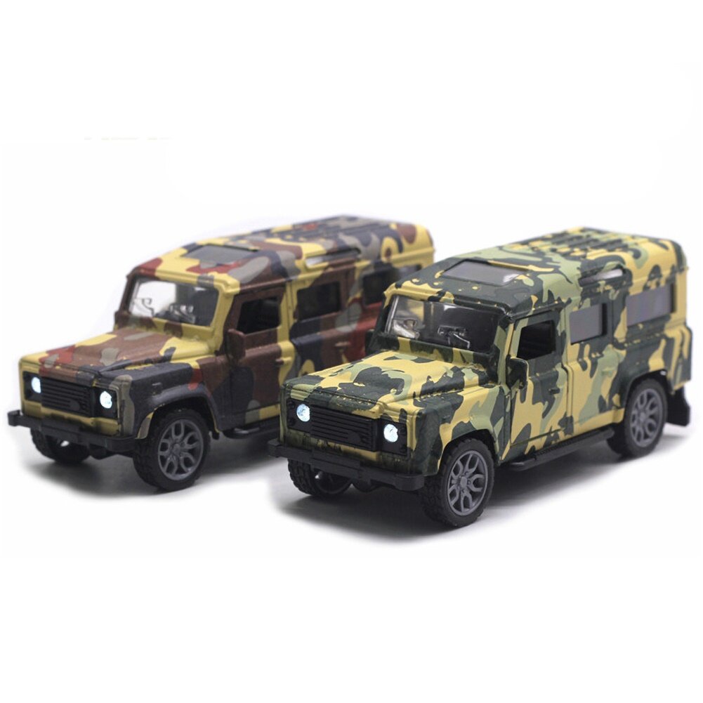 Childworld เด็กรถของเล่น 1/32 พรางรถบรรทุกรุ่นไฟ LED เพลงดึงกลับปิดถนน ...