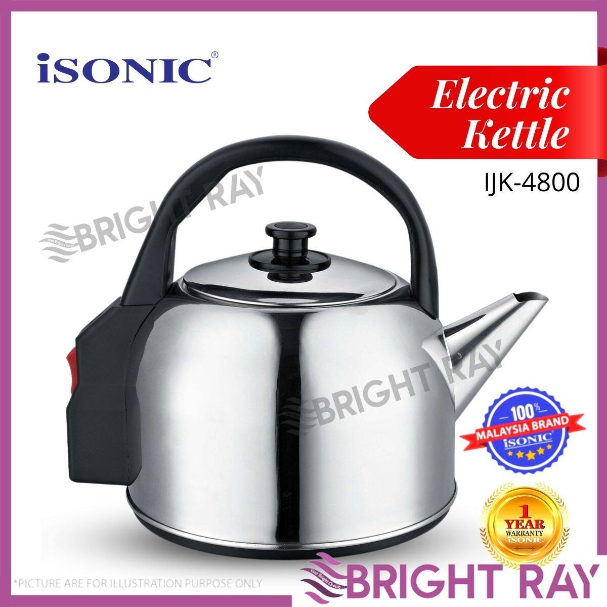 ISONIC 4.8L IJK-4800 Electric Kettle Cerek Air Panas Stainless Steel ...