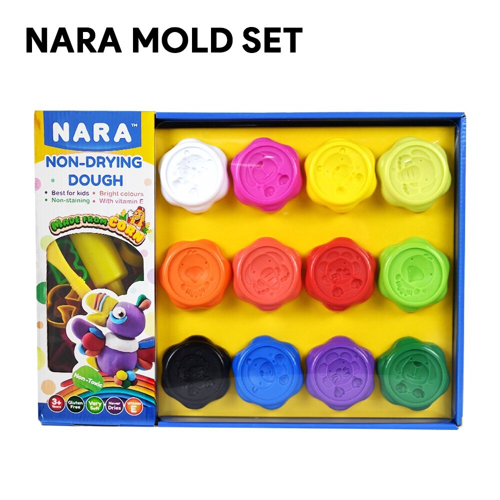 Nara Premium Quality Non-Toxic Eatable Corn Clay Non-Drying Clay Kids ...