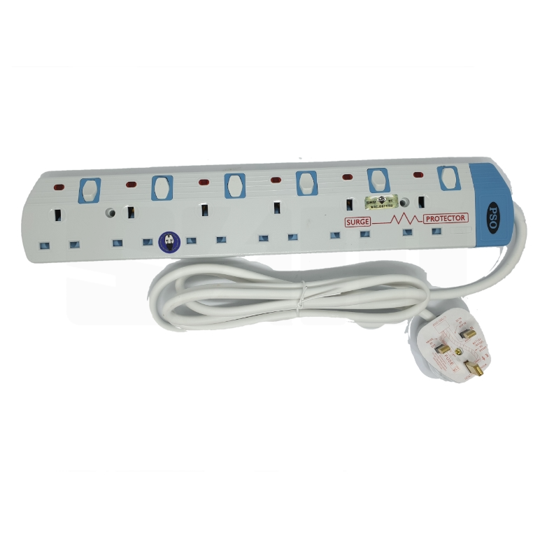 Sum Electric Pso Extension Socket Wire 2 Meter 3 Gang Socket 4 Socket 5 Socket Sirim Surge