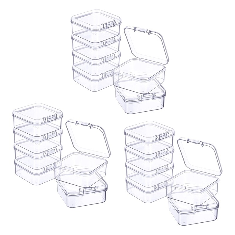 18 Pieces Mini Plastic Clear Storage Box for Collecting Small Items ...