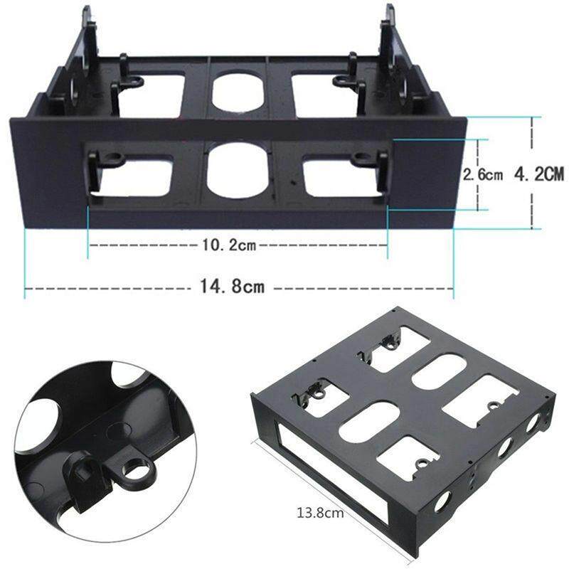 [low price sale]Black 3.5" to 5.25" drive bay computer pc case adapter ...