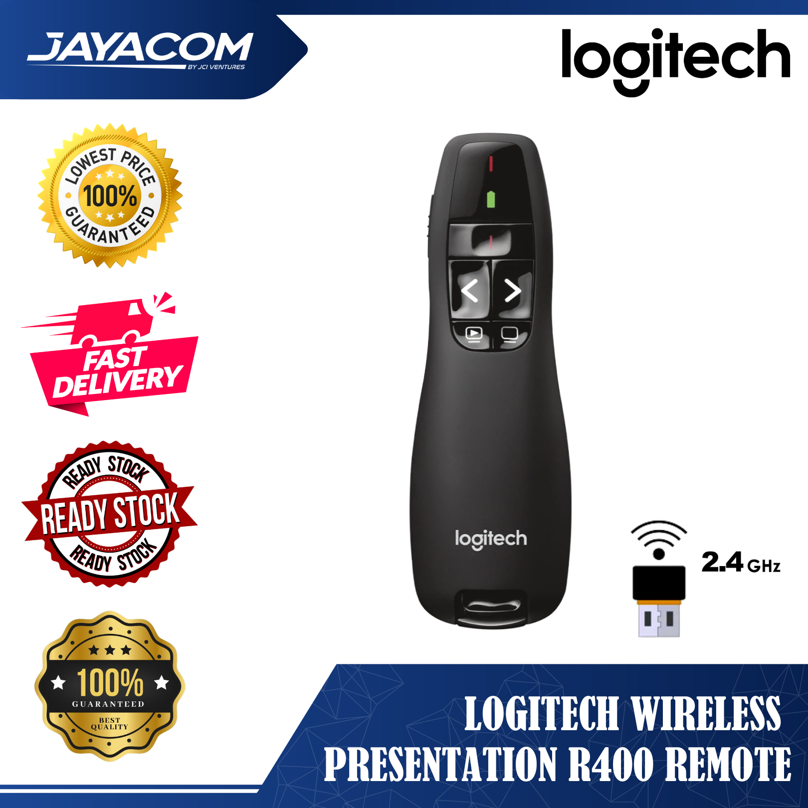 Logitech R400 Wireless Presentation Remote Presenter | Lazada