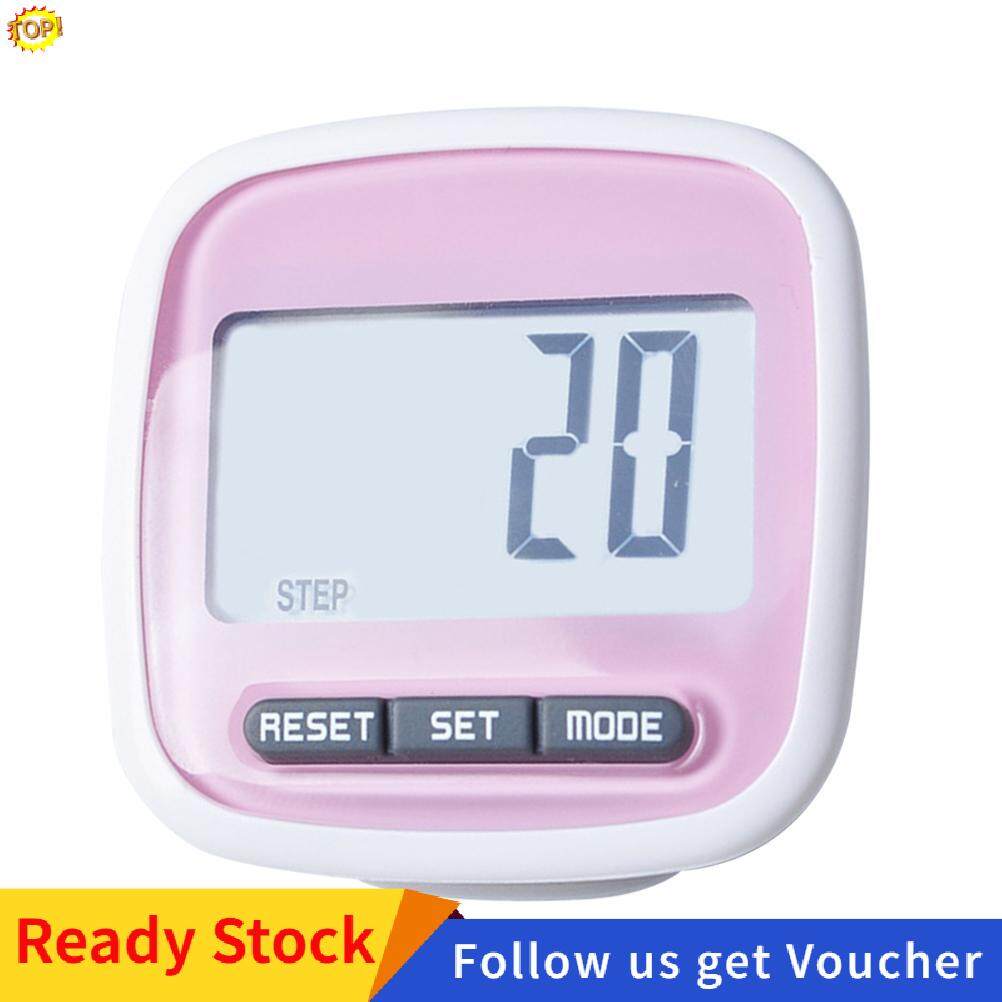 เครื่องวัดจำนวนก้าวเรียบง่ายจอแสดงผล LCD 3D เดินเครื่องวัดก้าวเดิน ...