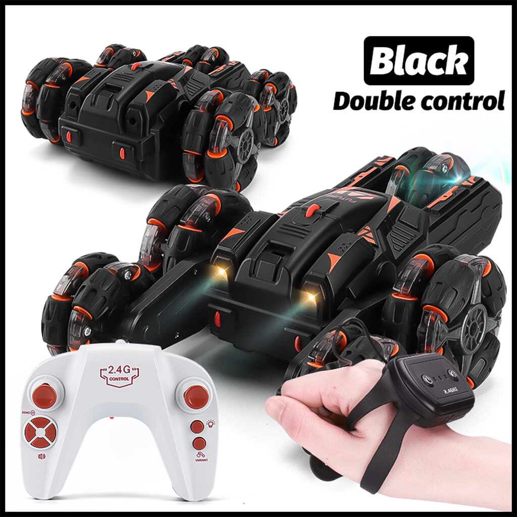 Kmoist RC Stunt รถ Light 2.4G มัลติฟังก์ชั่ Swing Arm Five ล้อท่าทาง Gravity Control ปีนเขา ...