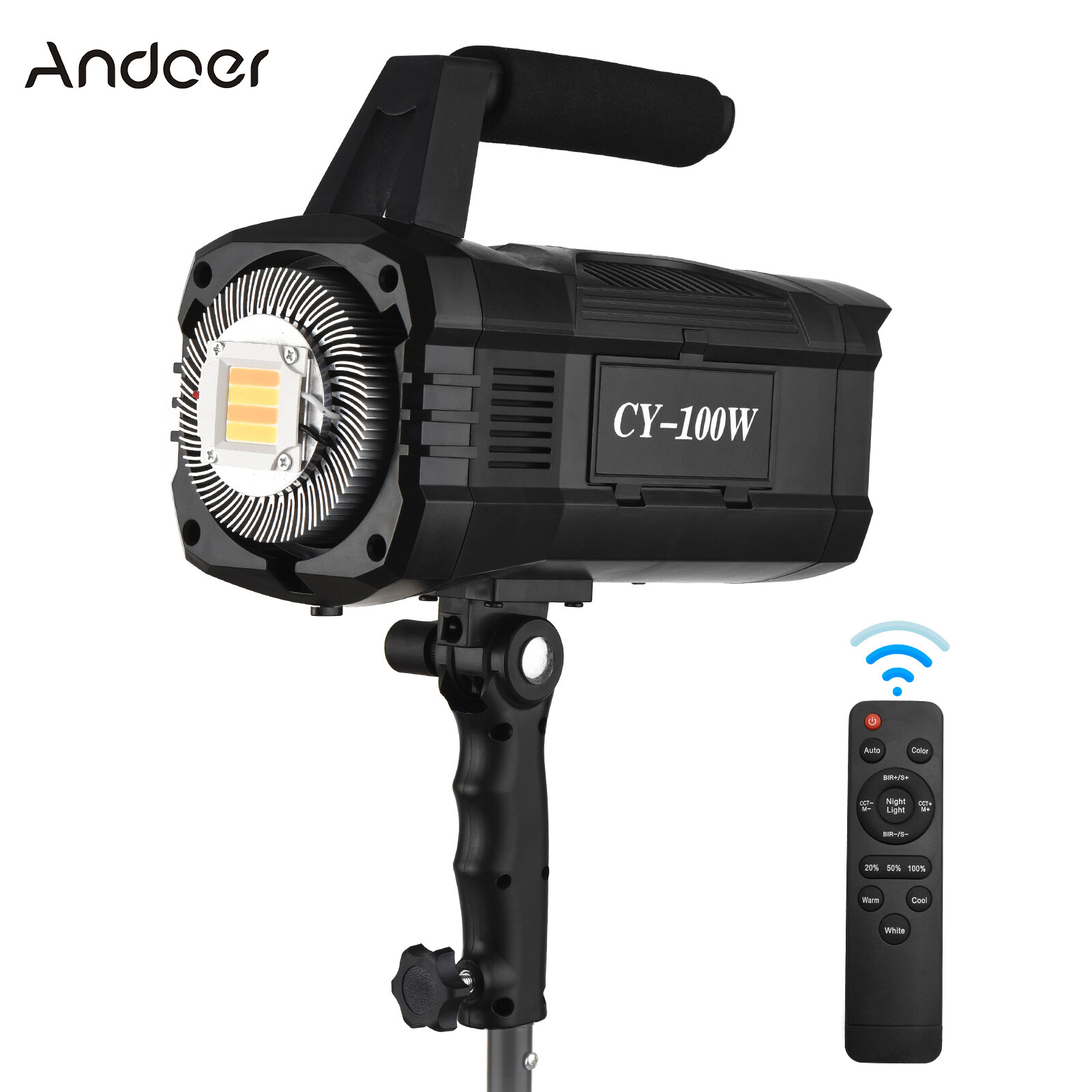 Andoer CY-100W 100W COB Studio LED Video Light Photography Light Bi ...