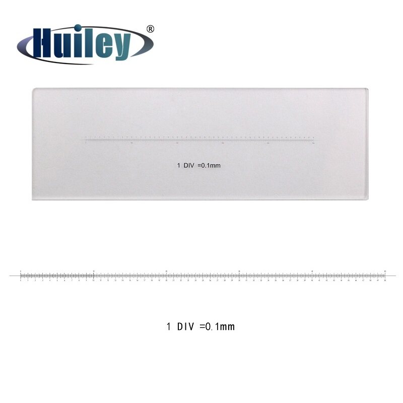 DIV 0.1 mm Calibration Slide Length 50 mm Horizontal Scale Ruler Linear ...