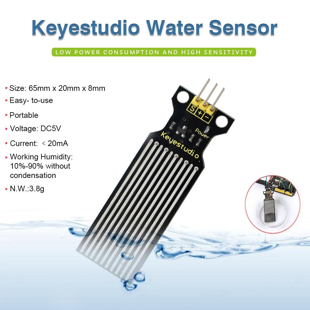 Free Shipping!Keyestudio Water Level Sensor Droplet Detection Module ...