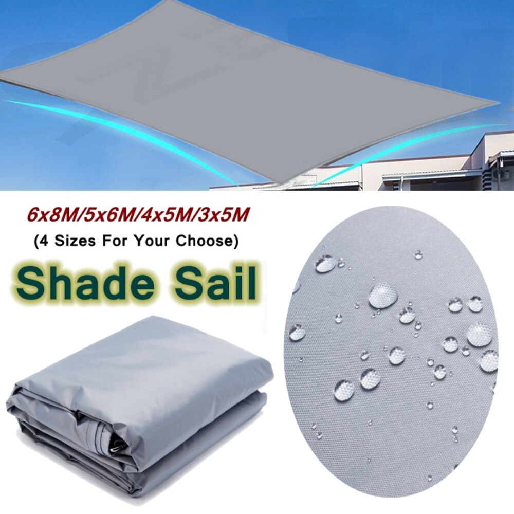3x5/4x5/5x6/6x8m 70% Anti UV Waterproof Sun Shade Mesh Cover Sail Cloth ...