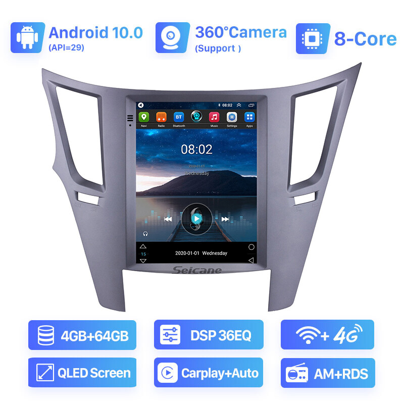 Seicane 9.7 inch QLED Touchscreen Android 10.0 car radio stereo head ...