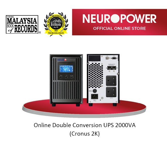 NEUROPOWER UPS [2KVA] CRONUS 2K (2000VA / 1600W) ONLINE DOUBLE ...