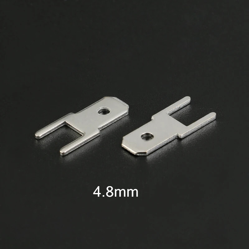 50pcs 2.8/4.8/6.3MM Inserts Plug male Terminal PCB Solder lug thickness ...