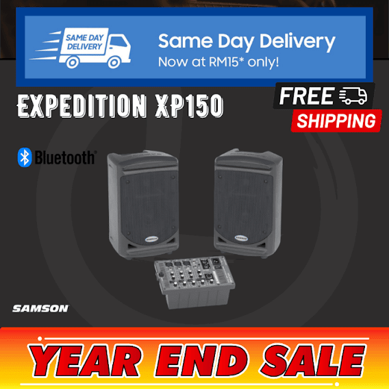 SAMSON EXPEDITION XP150 PORTABLE PA SYSTEM ( EXPEDITIONXP150 ...