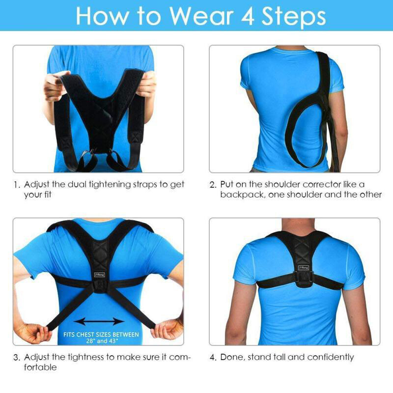 The Big Ups???? Hunchback Brace Support Belt Adjustable Shoulder Back ...