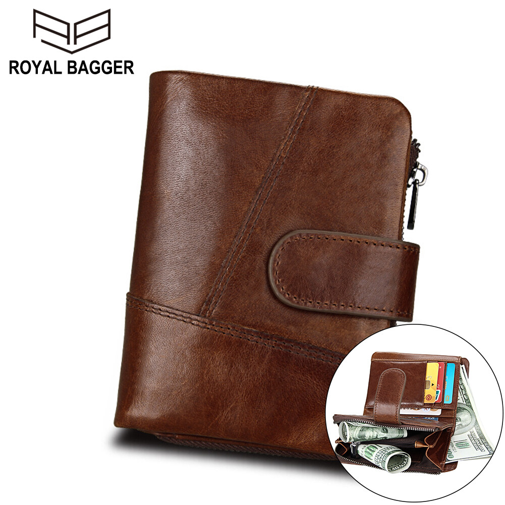 Royal Bagger Italian 100% Genuine Cow Leather RFID Short Wallet High ...
