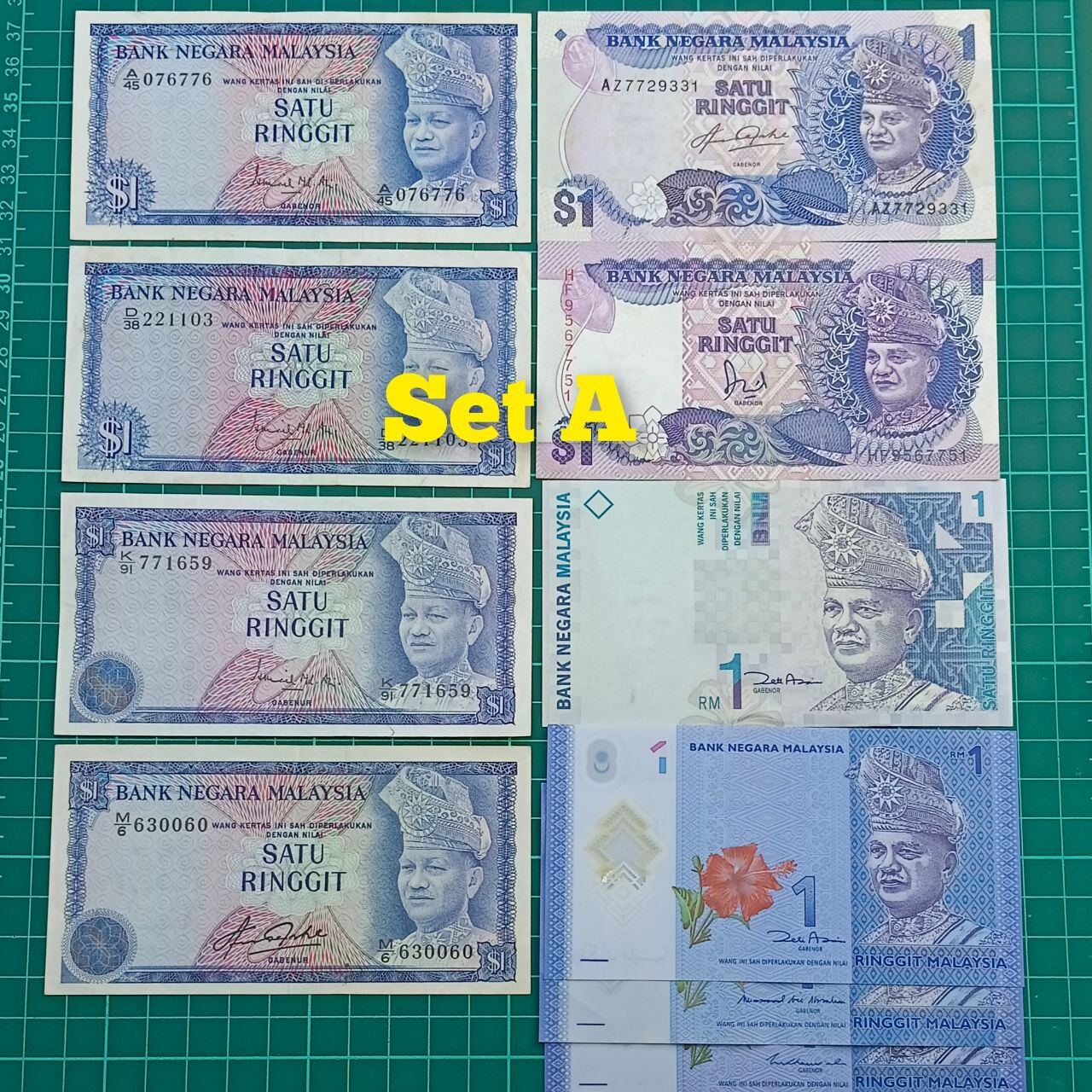 RM1 kertas 1set duit kertas lama duit lama duit RM1 lama duit syiling lama duit Malaysia lama ...