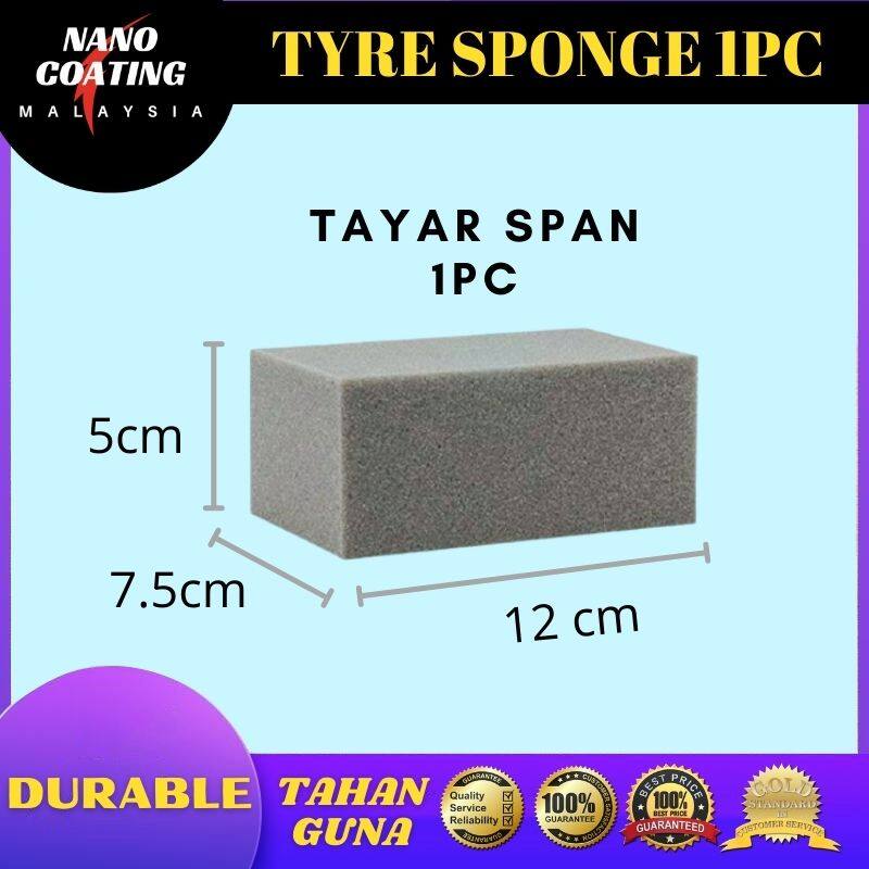 Tyre Sponge Tyre Pad Car Wash Tyre Wax Sponge Span Tayar Wax Span Tayar Polish - Nano Coating ...