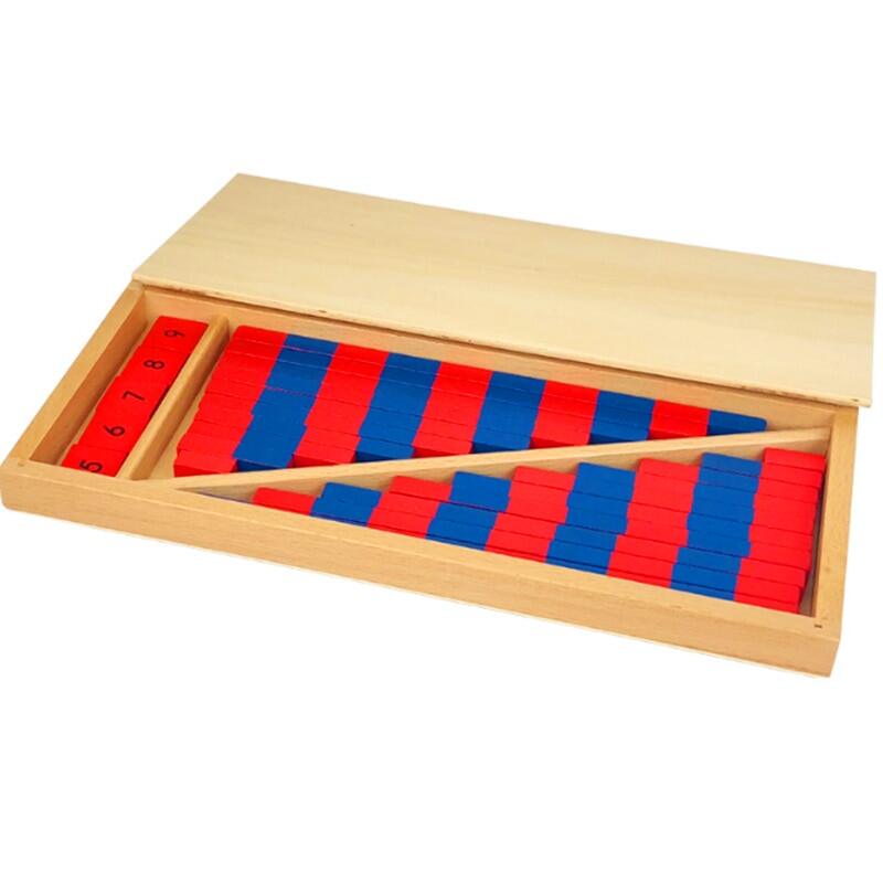 Baby Toy Numerical Rods Montessori Mathematics Red & Blue Rods Bar Math ...