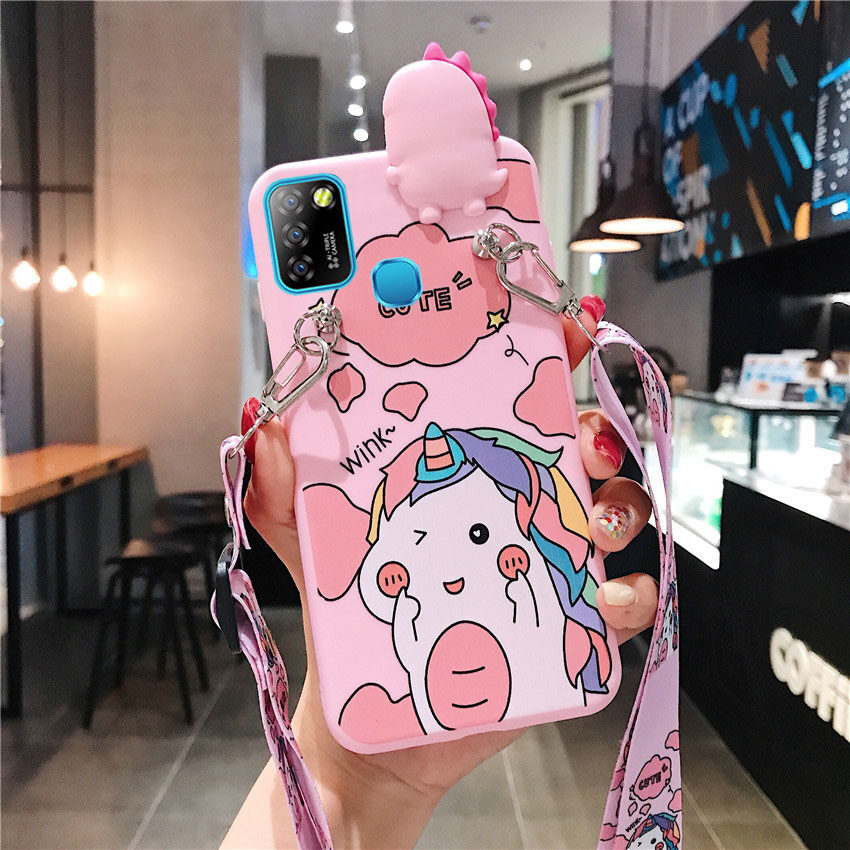 For Infinix Smart 5 Dinosaur Unicorn Casing Silicone Soft 3D Cartoon ...