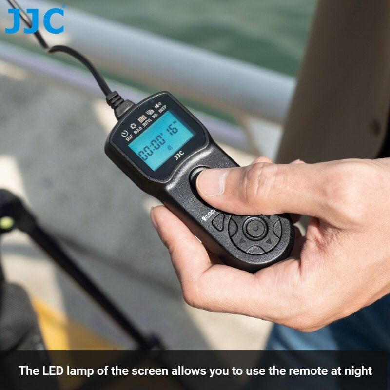 JJC TC-80N3 รีโมทคอนโทรลจับเวลาช่วงสำหรับ Canon EOS R5C R3 R5 5DMIV ...