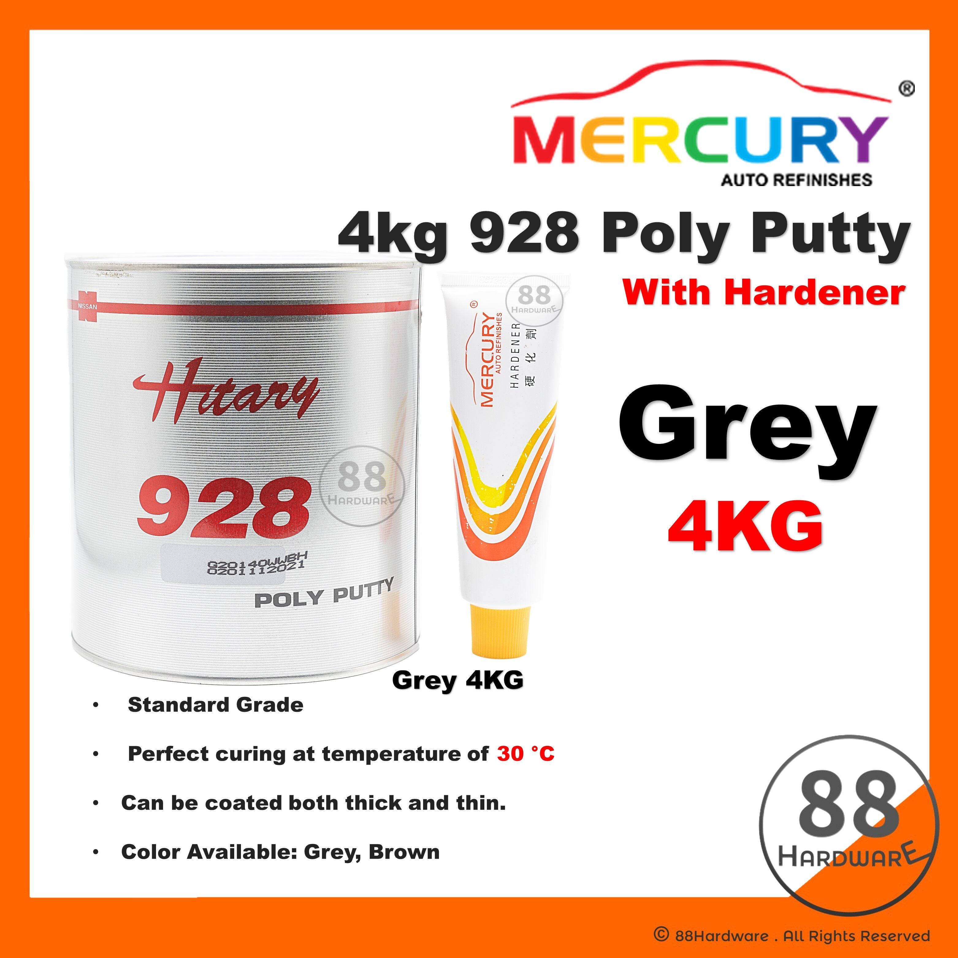 4KG nissan hitary mercury 928 poly car putty with hardener / simen ...