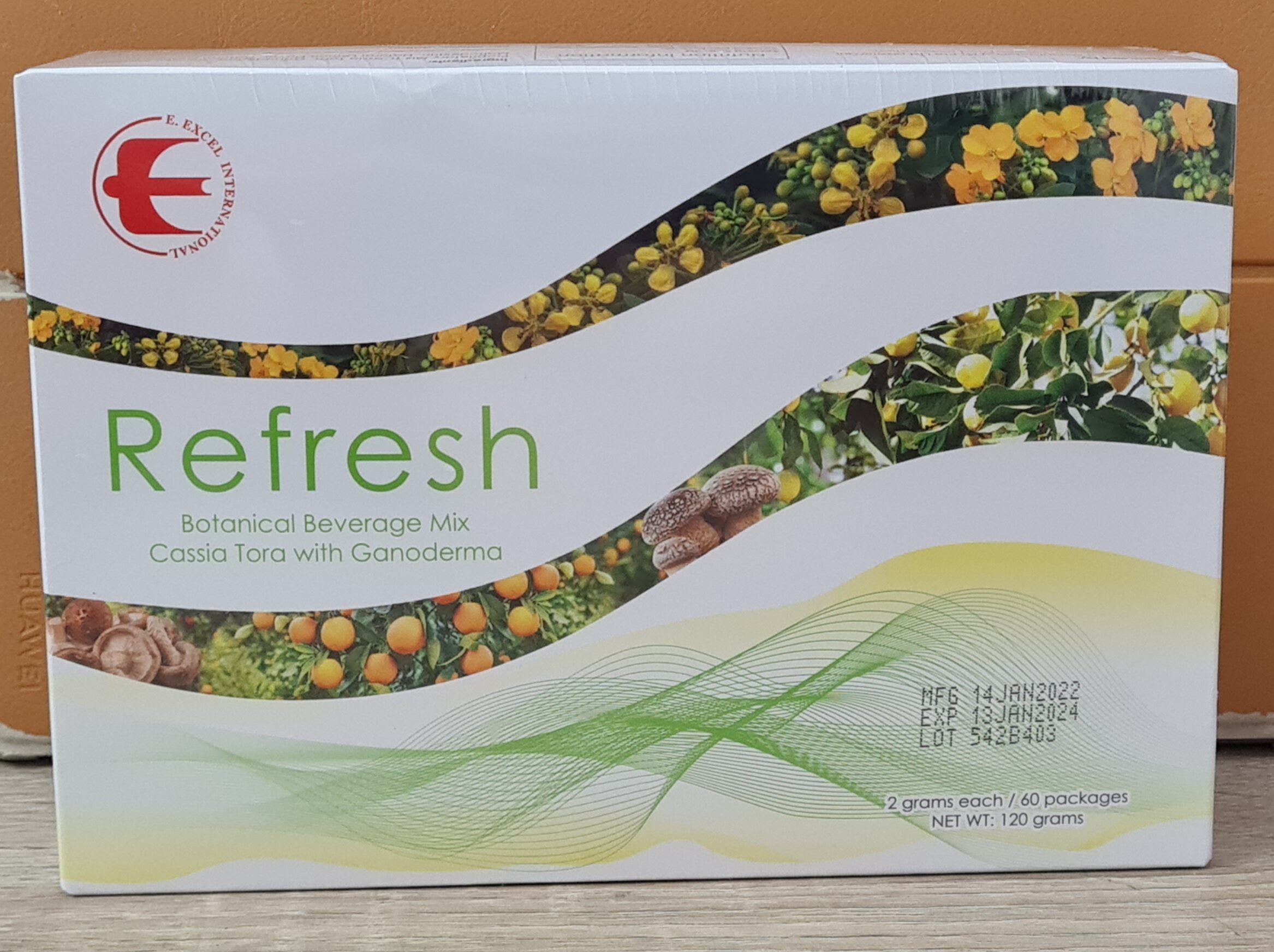 Refresh E Excel Botanical Beverage Mix Cassia Tora With Ganoderma 2gm X