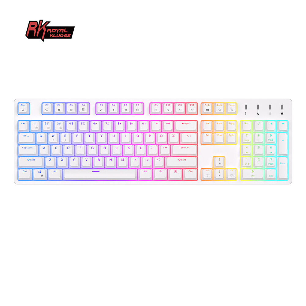 RK104 Royal Kludge Tri-mode Mechanical Keyboard 104 Key 100% RGB ...