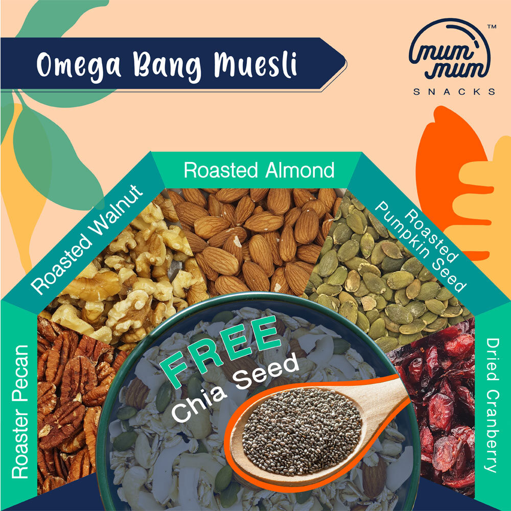 Omega Bang Muesli + FREE 20g Chia Seed | Lazada