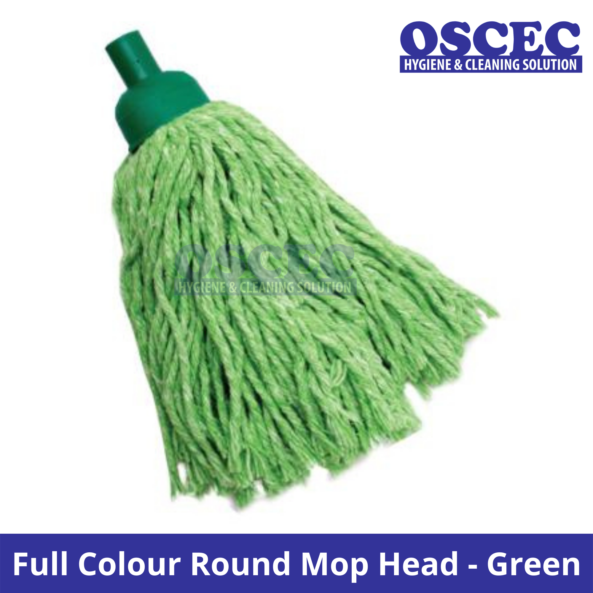 Full Colour Round Green Mop Head Only 330 Cotton with oval shape socket ...