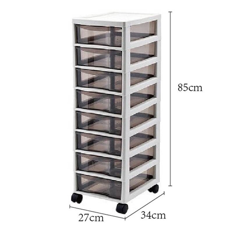 8 Tier A4 Drawer Storage Rack with Wheels 3/4/6/8/10 Tier JEJ Japan A4 ...