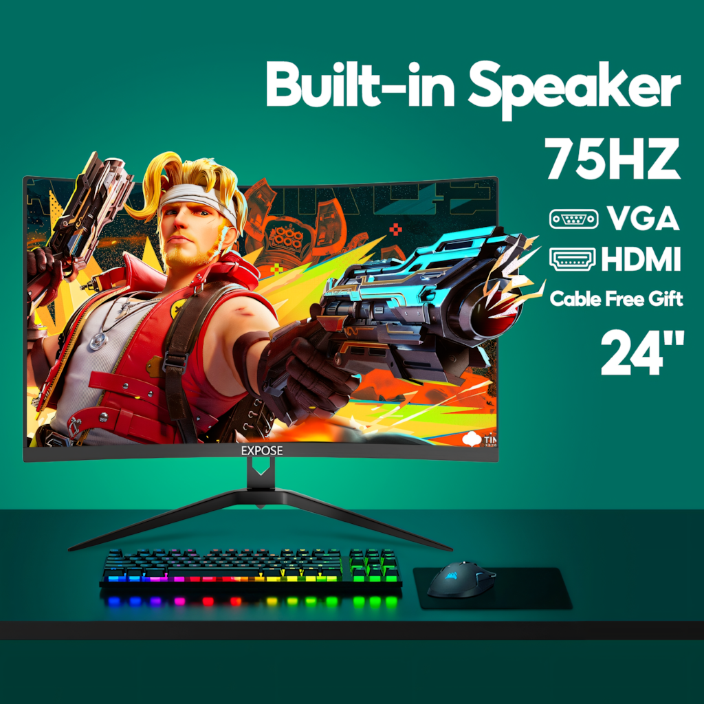 EXPOSE Monitor PC 27 Inch 165HZ Gaming Monitor 24 inch Build-in Speaker ...