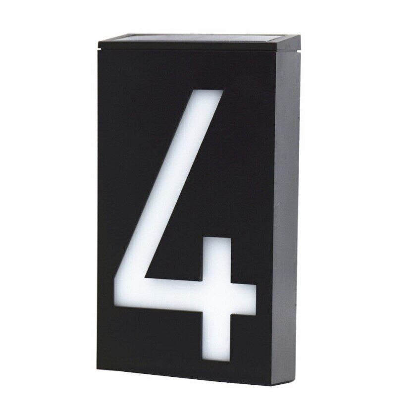 House Number Outdoor Address Sign Solar Led Light Outdoor Exterior ...