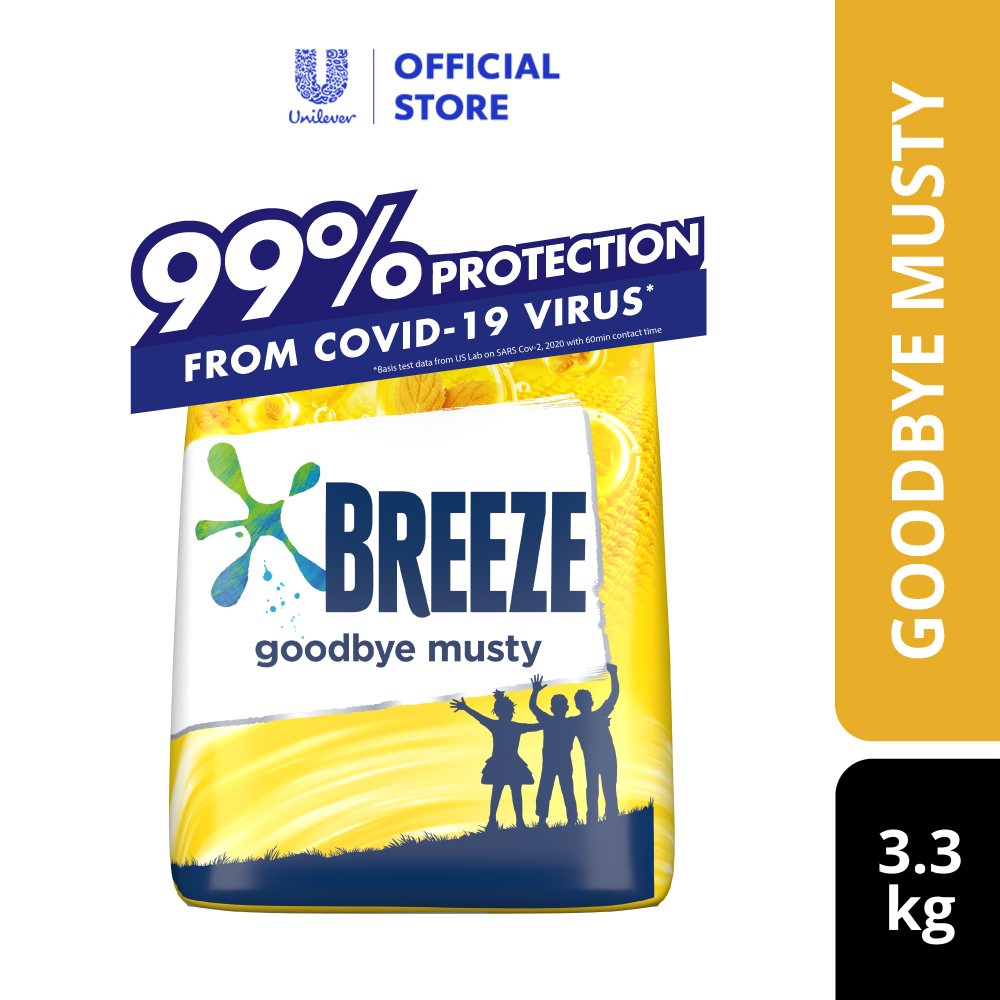 Breeze Powder Detergent Indoor Drying Goodbye Musty 3.3kg | Lazada